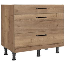 Nobilia Schubkastenunterschrank Structura Eiche dunkel