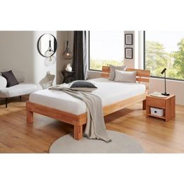 P & B Bett, Kernbuche, Holz, Kernbuche, massiv, 120x220 cm, f&uuml;r Rollrost geeignet, Lattenrost geeignet, Schlafzimmer, Betten, Einzelbetten