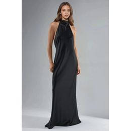 Halter-Neck Satin Maxikleid