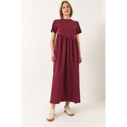 Maxi Rundhalsausschnitt L&auml;ssiges Strickkleid