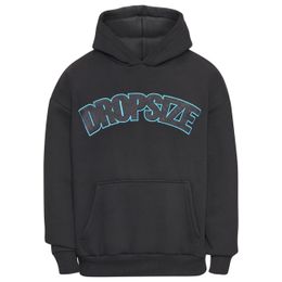 Kapuzensweatshirt DROPSIZE "Dropsize Herren Dropsize Heavy Overisze Outline Embo Hoodie", Herren, Gr. S, schwarz, 70% Baumwolle, 30% Polyester, unifarben, Sweatshirts