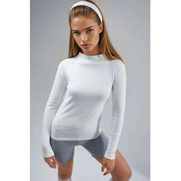 Schlankes Fit Halblowerkragenbluse