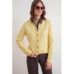 Rippstrick-Button-Cardigan