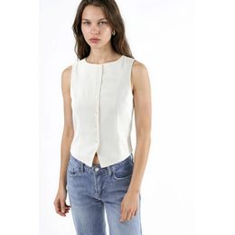 Knopflose &auml;rmellose Bluse