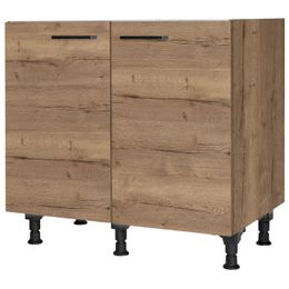 Nobilia Sp&uuml;lenunterschrank Structura Eiche dunkel