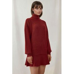 Strukturierter Oversized Rollkragenstrick-Set