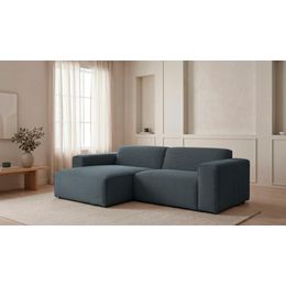Ecksofa OTTO HOME "Clayton Breite 247 cm, L-form", grau, B:247cm H:70cm T:141cm, 100% Polyester, Sofas, Ecksofa, in einem trendigen Cord-Bezug, verschiedene Kombinationen verf&uuml;gbar