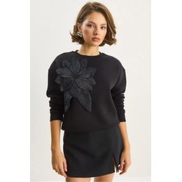 Zugangsdetail Langarm Crewneck Sweatshirt