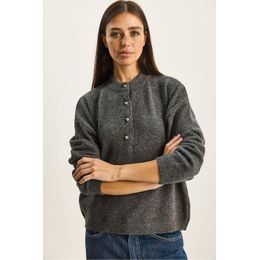 Knopfkragen Strickpullover