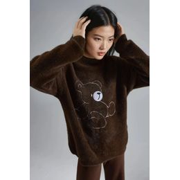Oversize Teddy-B&auml;r Pl&uuml;schpullover