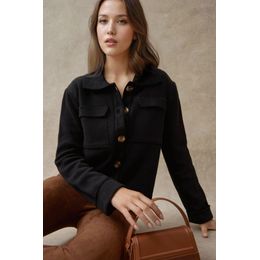 Knopf-Cardigan mit Taschen