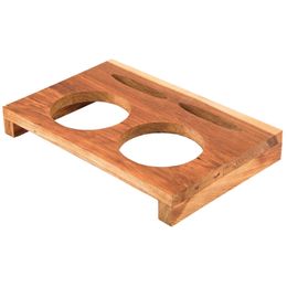 Tablett CS KOCH-SYSTEME "XANTEN f&uuml;r Mini-T&ouml;pfe, Birkenholz", braun, B:20cm H:4,4cm L:30cm T:4,4cm &Oslash;:20cm, Holz, Tabletts, f&uuml;r zwei Mini-T&ouml;pfe passend