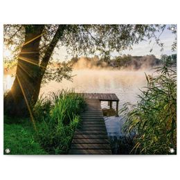 Poster Reinders "Fr&uuml;h morgens", gr&uuml;n (farbe bild(er): gr&uuml;n), B:80cm H:60cm T:0,1cm, Leinwand, Bilder, Poster, Outdoor f&uuml;r Garten oder Balkon