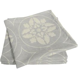Stoffserviette Adam "Romantic Puligny Light" Gr. 1, grau (hellgrau), B:30cm L:30cm, Obermaterial: 100% Baumwolle, Servietten