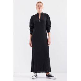 Strickkleid mit halbem Rollkragen und Rei&szlig;verschluss