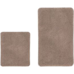 Badematte Kleine Wolke "RELAX", taupe, H:30mm, Polyacryl, Badematten, Badematte, Badteppich, meliert, rechteckig, rund & als Set erh&auml;ltlich
