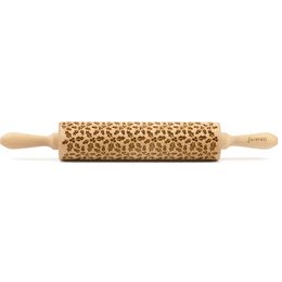 Teigroller Folkroll "3D-Motiv-Teigrolle", braun, L:43cm, Massivholz, Teigroller, Stechpalme