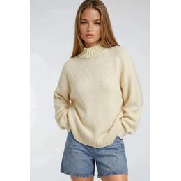 L&auml;ssiger Schnitt Rundhals Dickstrickpullover