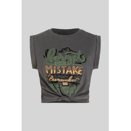 Bedrucktes Crop-Top-T-Shirt