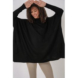 Sweater mit Schlitzdetail und halber Stehkragen, locker geschnitten