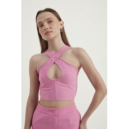Halter Cut-Out Crop Top