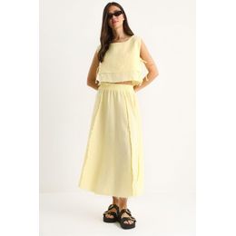 Texturierte Bluse und Rock aus Musselin, zwei-teiliges Set