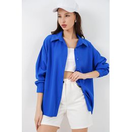 Oversized Langarm-Hemd mit Knopfleiste