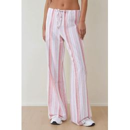 Weite gestreifte Relaxed Fit Hose