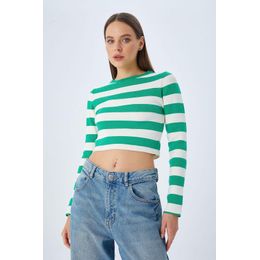 Gestreifter Strickpullover