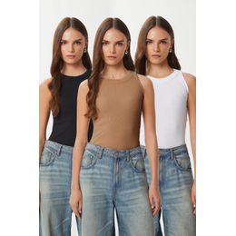 Fitted Baumwolle 3er-Pack Tanktop