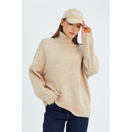 Lockerer Turtleneck-Strickpullover