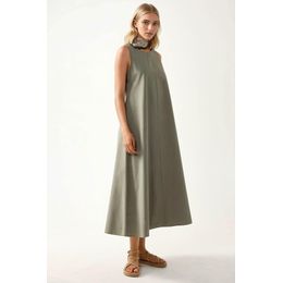 Mixray Kollektion &Auml;rmelloses A-Linien Maxikleid mit Rundhalsausschnitt