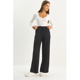 Hohe Taille Weite Bein Hose