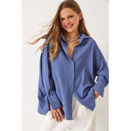 Oversized Strukturhemd