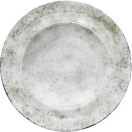 Pastateller Van Well "Teller Set Korfu, 6er Set, &Oslash; 27 cm", grau (grau, gr&uuml;n), H:4cm &Oslash;:27cm, Porzellan, Speiseteller, Service, Geschirr-Set f&uuml;r 6 Personen