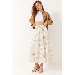 Blumenkleid Maxi Rock mit Futter
