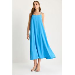 Maxi V-Ausschnitt Kleid