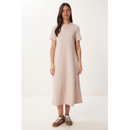 Midi-Kleid mit kurzen &Auml;rmeln und Rundhalsausschnitt