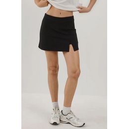 Texturierte Mini-Shorts mit elastischem Bund
