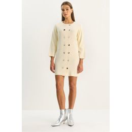 Strick-Minikleid mit Kn&ouml;pfen