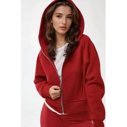 Lockere Passform mit Rei&szlig;verschluss Hoodie
