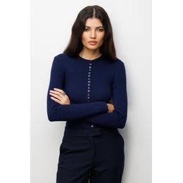 Rippstrick Knopf-Cardigan