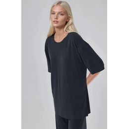 T-Shirt mit Schlitzdetails und Rundhalsausschnitt, kurzarm