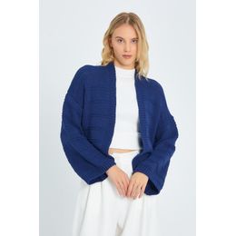 V-Ausschnitt Rippstrick-Cardigan