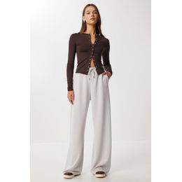 Sweatpants mit weitem Bein und Kordelzugbund