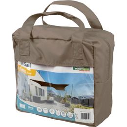 Sonnensegel Windhager "Cannes, Rechteckiges Segel zur Beschattung von Terrasse, Balkon", grau (taupe), B:400cm T:400cm, Polyester, Sonnensegel, Sonnenschutz 3 x 4 m, erh&auml;ltlich in anthrazit, grau, taupe oder wei&szlig;
