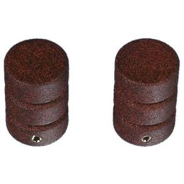 Gardinenstangen-Endst&uuml;ck Liedeco "Zylinder mit Rille", braun (rostbraun), H:2cm L:3,5cm &Oslash;:1,6cm, Gardinenstangenendst&uuml;cke, Gardinenstangen-Endst&uuml;ck, f&uuml;r Gardinenstangen &Oslash; 16 mm