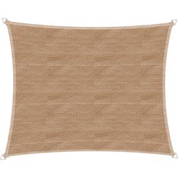 Sonnensegel Windhager "Capri, Rechteckiges Segel zur Beschattung von Garten, Terrasse, Balkon", gr&uuml;n (schilf), B:500cm T:500cm, Polyethylen, Sonnensegel, Sonnenschutz 4 x 5 m, erh&auml;ltlich in champagner, grau oder reed