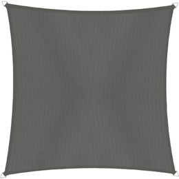 Sonnensegel Windhager "Cannes, Quadrat Segel zur Beschattung von Garten, Terrasse, Balkon", grau (anthrazit), B:400cm T:400cm, Polyester, Sonnensegel, Sonnenschutz 4 x 4 m, erh&auml;ltlich in anthrazit, grau, taupe oder wei&szlig;