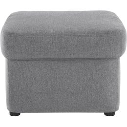 Polsterhocker DOMO collection "SARAFINA 61x61 cm, hochwertig und komfortabel", grau, B:61cm H:40cm T:61cm, Microfaser PRIMABELLE (100% Polyester) / Struktur (90% Polyester; 10% Polyacryl);Luxus-Microfaser (92% Polyester, 8% Nylon);Microfaser PRIMABELLE (100% Polyester), Hocker, Polsterhocker